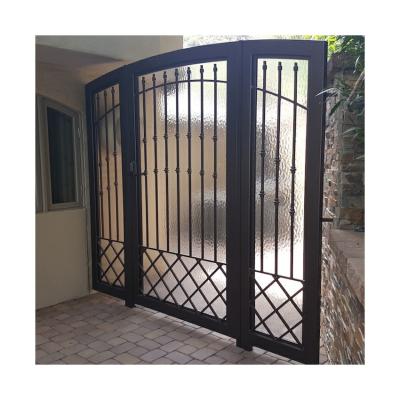 China High Quality Galvanized Wrought Iron Metal Boundary Wall Swing Driveway Gates Grill Design for sale