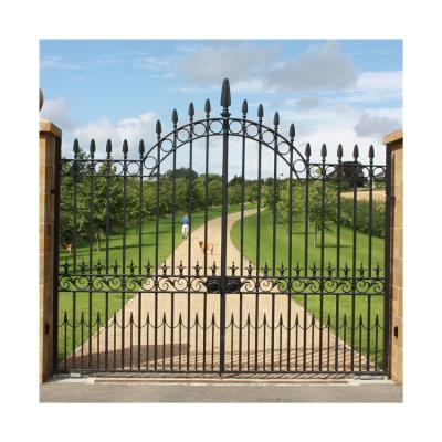 China 3D Oem Odm Cad Design, Customizable House Villa Garden Luxury Driveway Wrought Iron Gate for sale