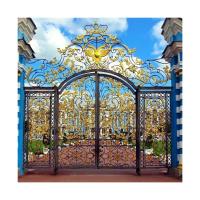 China 3D Oem Odm Cad Design, Customizable House Villa Garden Luxury Driveway Wrought Iron Gate for sale