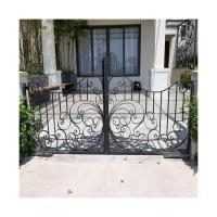 China 3D Oem Odm Cad Design, Customizable House Villa Garden Luxury Driveway Wrought Iron Gate for sale