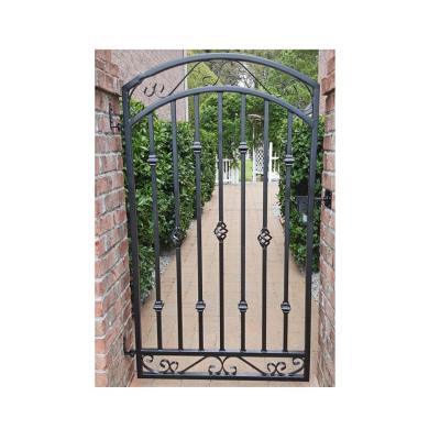 China Cheap Ornamental Black Front Garden Gates Wrought Iron Gate for sale