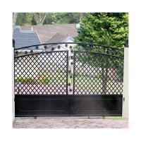 China Antique Wrought Iron Fancy Main Gate Design Driveway Gate Design Boundary Wall Garden Steel Gate For Sale for sale