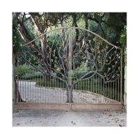 China Antique Wrought Iron Fancy Main Gate Design Driveway Gate Design Boundary Wall Garden Steel Gate For Sale for sale
