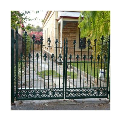 China High End Luxury Customized Decorative Metal Wrought Iron Sliding Swing Gate Designs For Homes Villa Office Hot Sale for sale