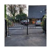 China High End Luxury Customized Decorative Metal Wrought Iron Sliding Swing Gate Designs For Homes Villa Office Hot Sale for sale