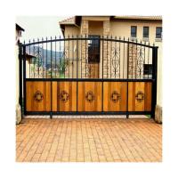 China Large Wholesale Ornamental House Wrought Iron Main Gate Designs Simple For Hot Sale Igl-06 for sale