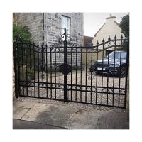 China European Style Modern House Grill Designs Front Door Wrought Iron Main Gate For Garden for sale