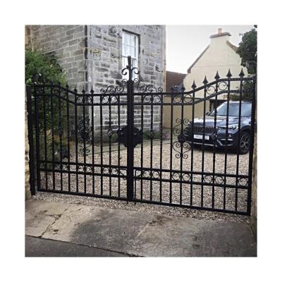 China European Style Modern House Grill Designs Front Door Wrought Iron Main Gate For Garden for sale