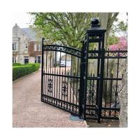 China European Style Modern House Grill Designs Front Door Wrought Iron Main Gate For Garden for sale