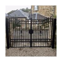 China Modern Design Arch Garden Steel Doors Wrought Iron Villa Gate For Sale for sale