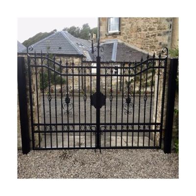 China Modern Design Arch Garden Steel Doors Wrought Iron Villa Gate For Sale for sale