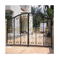 China Modern Design Arch Garden Steel Doors Wrought Iron Villa Gate For Sale for sale