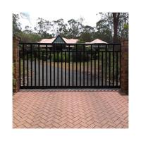 China Luxury Decorative Security Grill Swing Wrought Iron Gate Door Arch Home Entrance Gates for sale