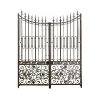 China New Design Decorative Wrought Iron Gate Ornaments / Driveway Gates for sale