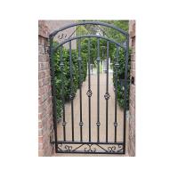 China Modern Wrought Iron Main Gate Security Anti Theft Church Entrance Door for sale