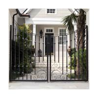 China Modern Wrought Iron Main Gate Security Anti Theft Church Entrance Door for sale