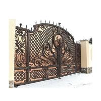 China Modern Wrought Iron Main Gate Security Anti Theft Church Entrance Door for sale