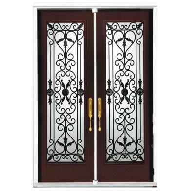 China Chineses Modern Exterior Wrought Iron Steel Main Entrance Doors Design Front Entry Metal Security Steel Door For Houses for sale
