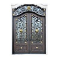 China American Security Front  French Professional Manufacturer Exterior Entry Villa Double Doors Wrought Iron Door for sale