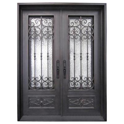 China 30 Years Anti-Corrosion Wrought Iron Gate American Wrought Iron Door for sale