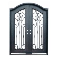 China Superior Quality Cast Iron Door Exterior Iron French Doors Wrought Iron Door for sale