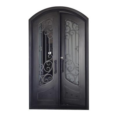China Wrought Iron Door And Glass/ Wrought Iron Double Door for sale