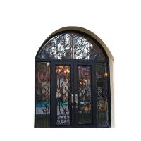 China Modern House Durable Steel Main Doors Designs Simple Steel Doors Customize Wrought Iron French Door for sale