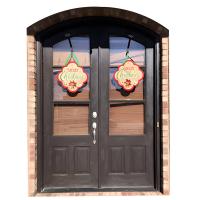 China French Front House Exterior Door  Wrought Iron And Entry Wooden Gate Stainless Steel Door Decorative Design Doors for sale