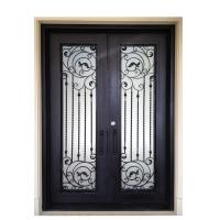 China Villa Partition French Doors Exterior Wrought Iron French Doors for sale