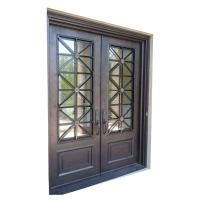 China Villa Partition French Doors Exterior Wrought Iron French Doors for sale