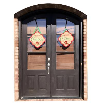 China Double Wrought Iron French Door Stainless Steel Push And Pull Opening Method for sale