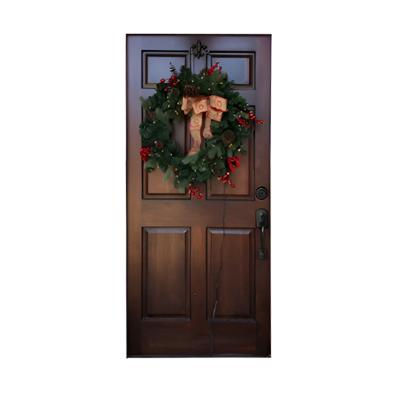 China Double Glass Wrought Iron Security Door Villa Front Swing Exterior For Houses Garden for sale