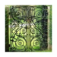 China Simple Iron Door Villa Entrance Decoration WilliamArchi Double Pendulum Iron Gate Designs for sale