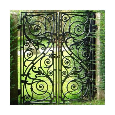 China Simple Iron Door Villa Entrance Decoration WilliamArchi Double Pendulum Iron Gate Designs for sale
