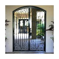 China Simple Iron Door Villa Entrance Decoration WilliamArchi Double Pendulum Iron Gate Designs for sale