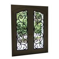 China Simple Iron Door Villa Entrance Decoration WilliamArchi Double Pendulum Iron Gate Designs for sale