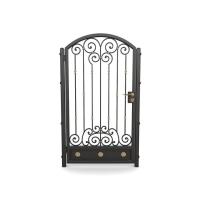 China Arch Wrought Iron Entry Door Stainless Steel Anti Theft Apartment Gate for sale