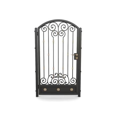 China Arch Wrought Iron Entry Door Stainless Steel Anti Theft Apartment Gate for sale