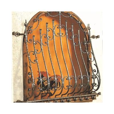 China Galvanized Cast Iron Window Custom Made Wrought Iron Steel Fixed Decorative Ornaments Window for sale
