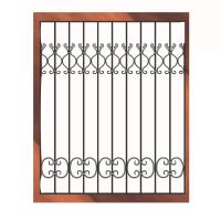 China Galvanized Cast Iron Window Custom Made Wrought Iron Steel Fixed Decorative Ornaments Window for sale