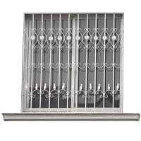China Factory cast iron window wrought ornamental iron design window for sale