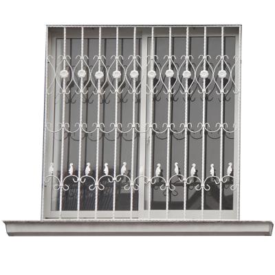 China Factory cast iron window wrought ornamental iron design window for sale