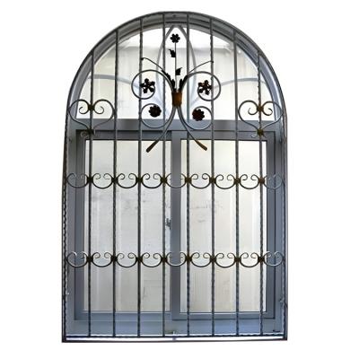 China Anti Theft Wrought Iron Window Decor Galvanized Cast Iron Window Grill for sale