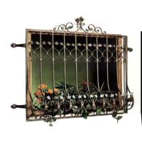 China Big Belly Wrought Iron Window Frames Galvanized Grill Fixed Anti Theft for sale