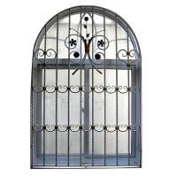 China Big Belly Wrought Iron Window Frames Galvanized Grill Fixed Anti Theft for sale