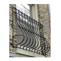 China Galvanized Wrought Iron Window Grill Powder Coated Anti Theft Window for sale