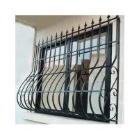 China Galvanized Wrought Iron Window Grill Powder Coated Anti Theft Window for sale