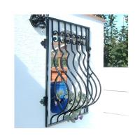 China Custom Wrought Iron Window Grills Galvanized Anti Theft Security Window for sale