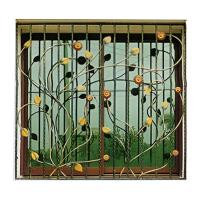 China Custom Wrought Iron Window Grills Galvanized Anti Theft Security Window for sale