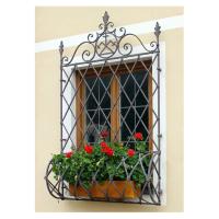 China Custom Wrought Iron Window Grills Galvanized Anti Theft Security Window for sale